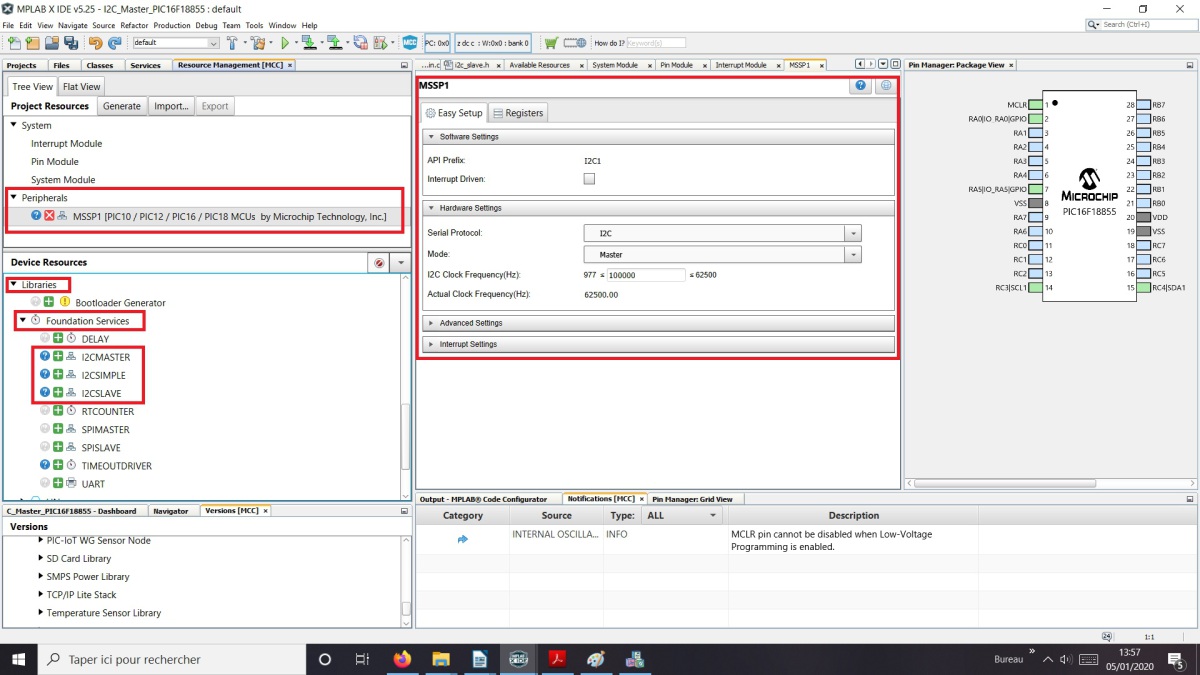 Environnement De Développement Microchip Mplab X Ide Mcc Mplab Code Configurator 