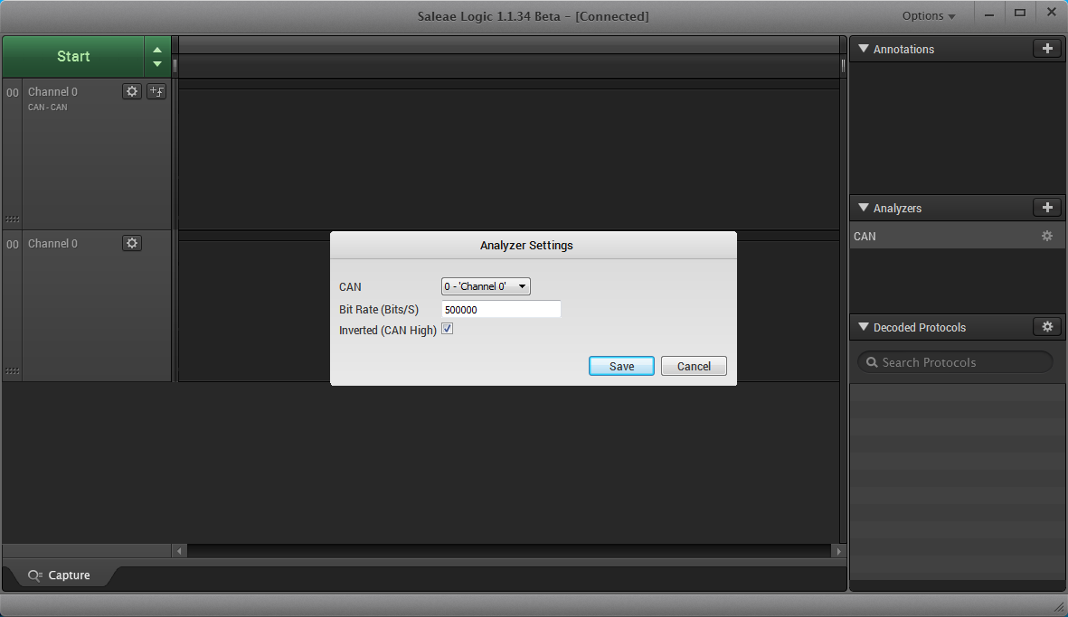 Bus CAN (Controller Area Network) - Bus CAN avec Saleae